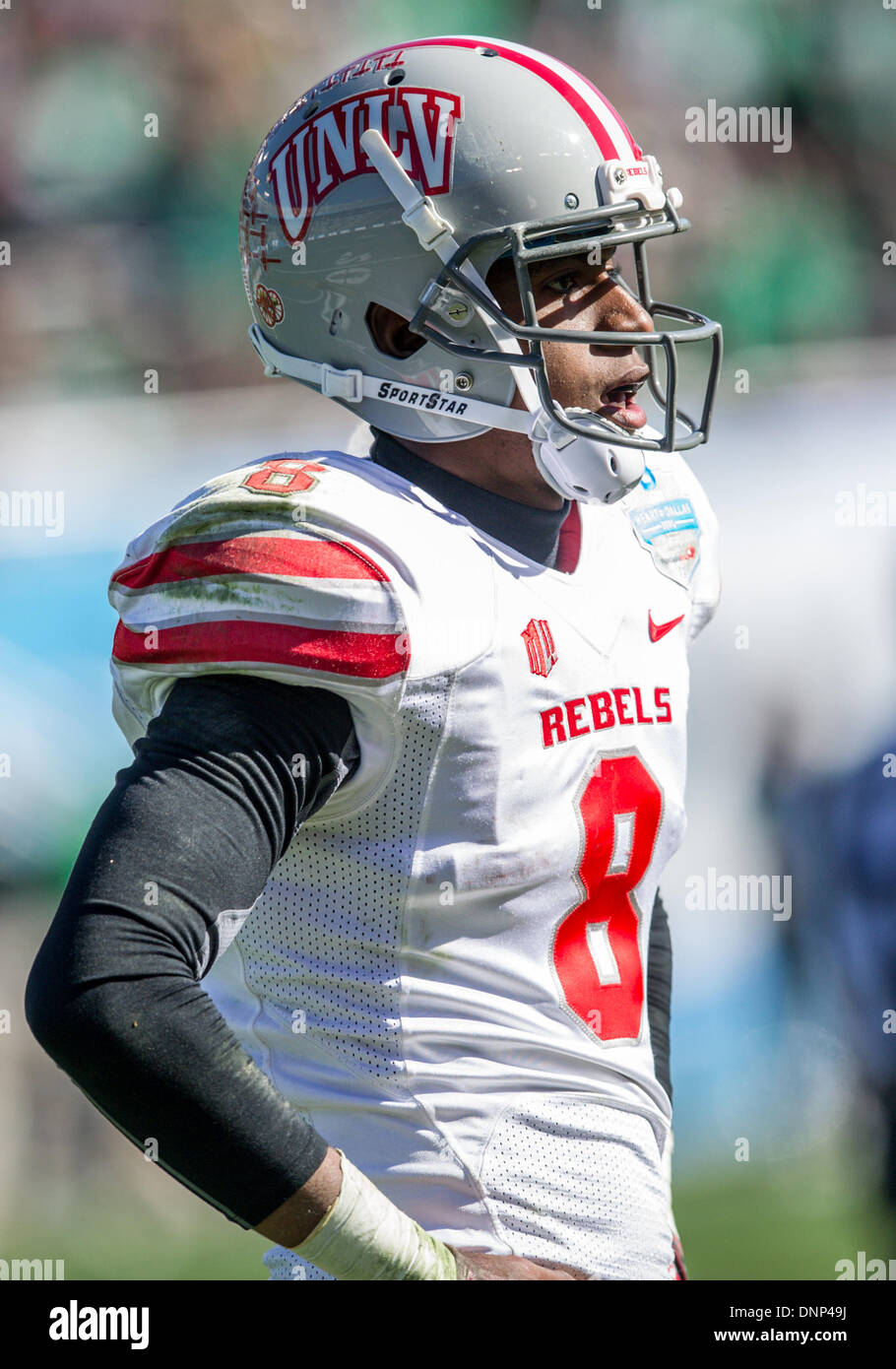 Dallas, Texas, USA. January 1st, 2014: .UNLV Rebels quarterback Caleb ...