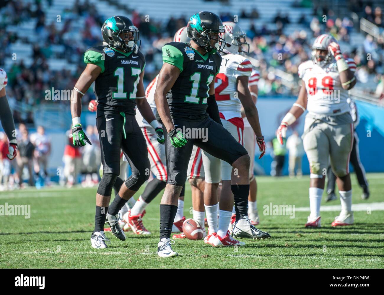 Dallas, Texas, USA. January 1st, 2014: .North Texas Mean Green wide ...