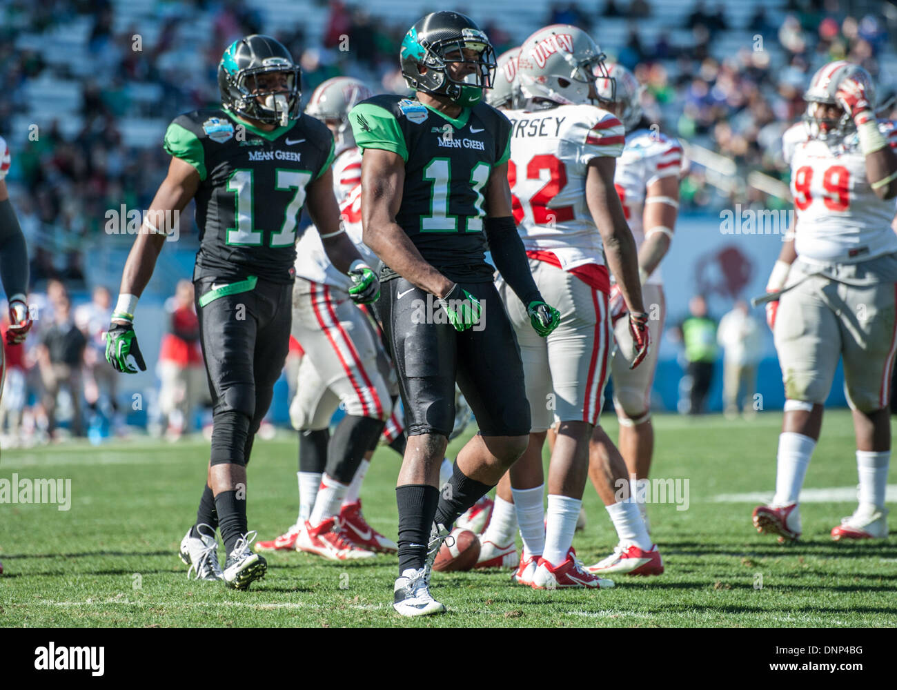 Dallas, Texas, USA. January 1st, 2014: .North Texas Mean Green wide ...