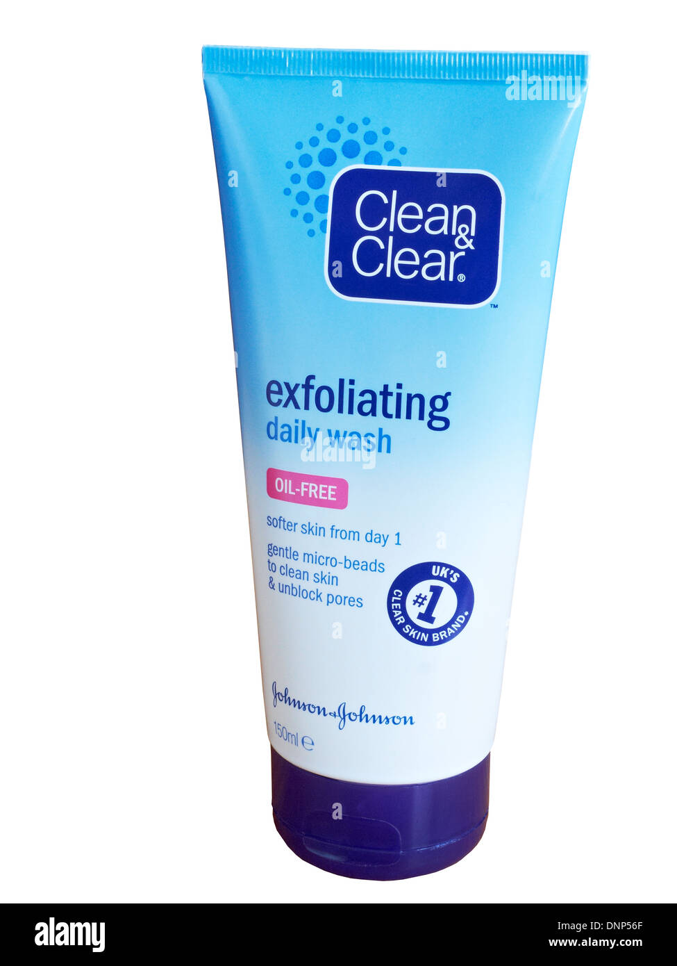 Clean&Clear exfoliating daily wash tube isolated on white background ...