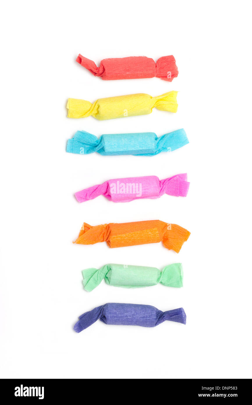 Colorful antique candy isolated on white background Stock Photo - Alamy