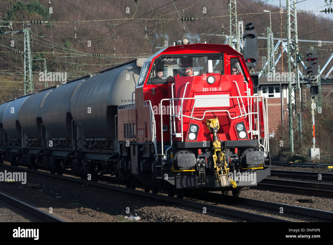 Freight train hauling tankers, Germany Stock Photo - Alamy
