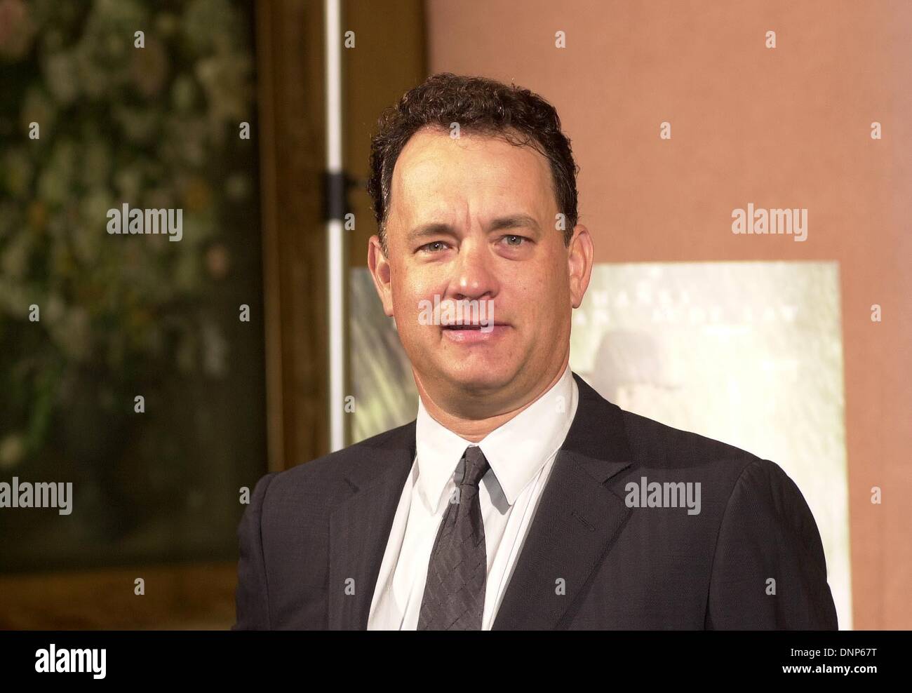 Hollywood star Tom Hanks arrives for the presentation of his new film "Road to Perdition" in ...