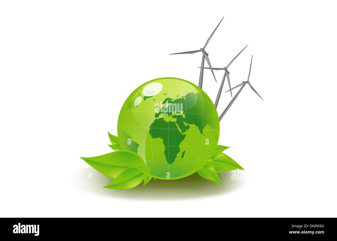 Eco friendly wind turbines Cut Out Stock Images & Pictures - Alamy