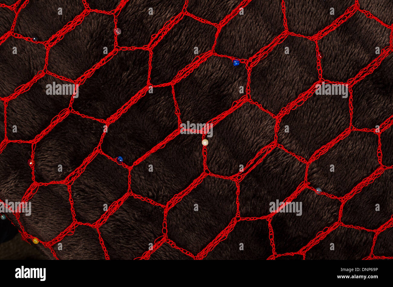 Traditional African fabric coming in a fishnet shape Stock Photo - Alamy