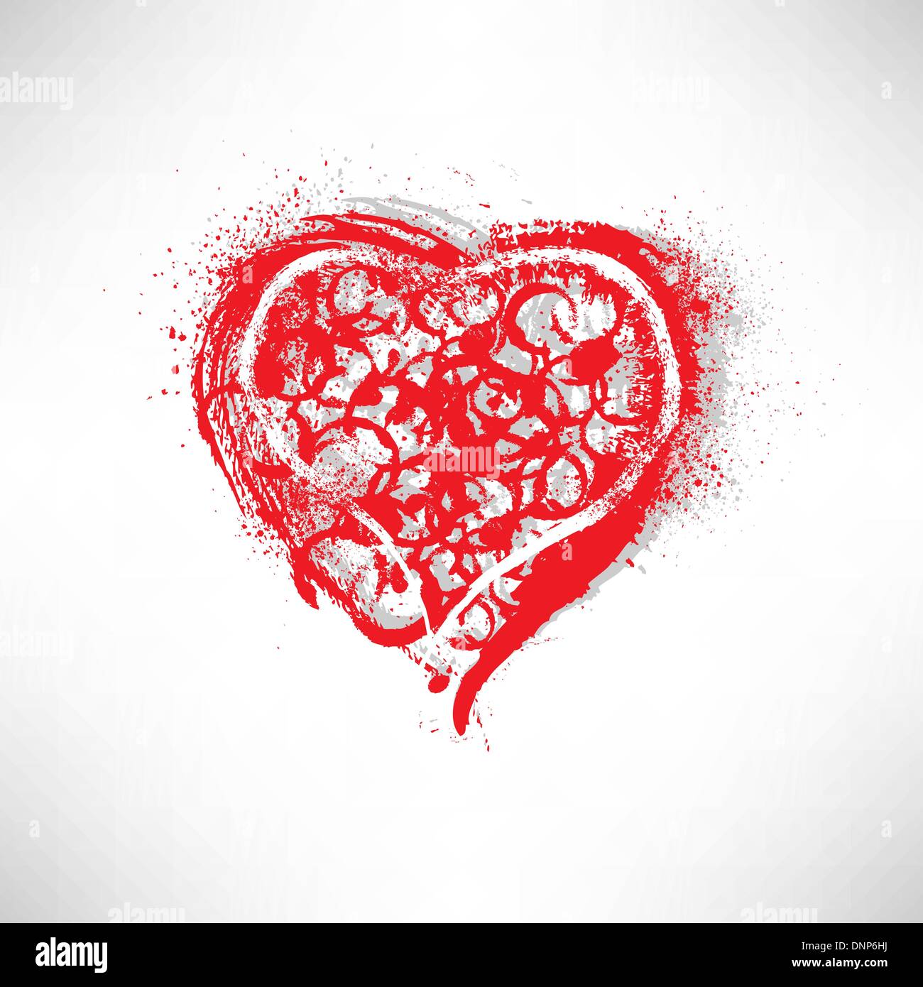 Painted brush heart shape Stock Vector Image & Art - Alamy