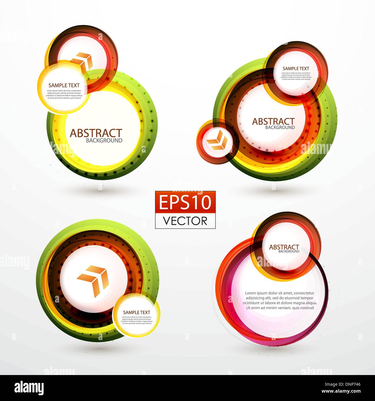 Vector bubble banner set with sample text Stock Vector Image & Art - Alamy