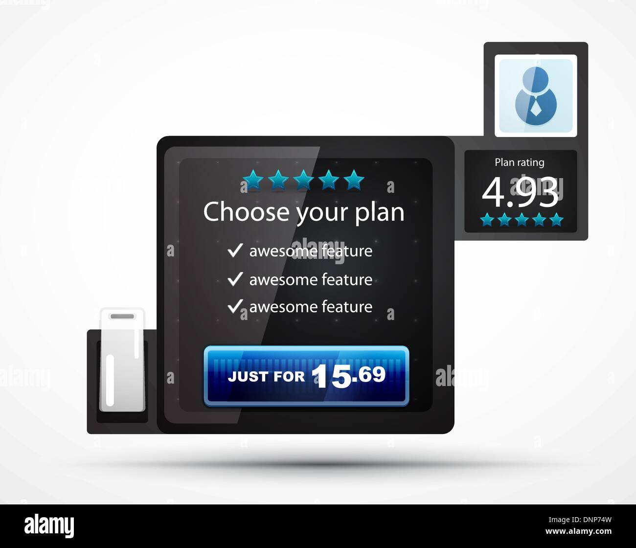 Square vector abstract web box design Stock Vector Image & Art - Alamy