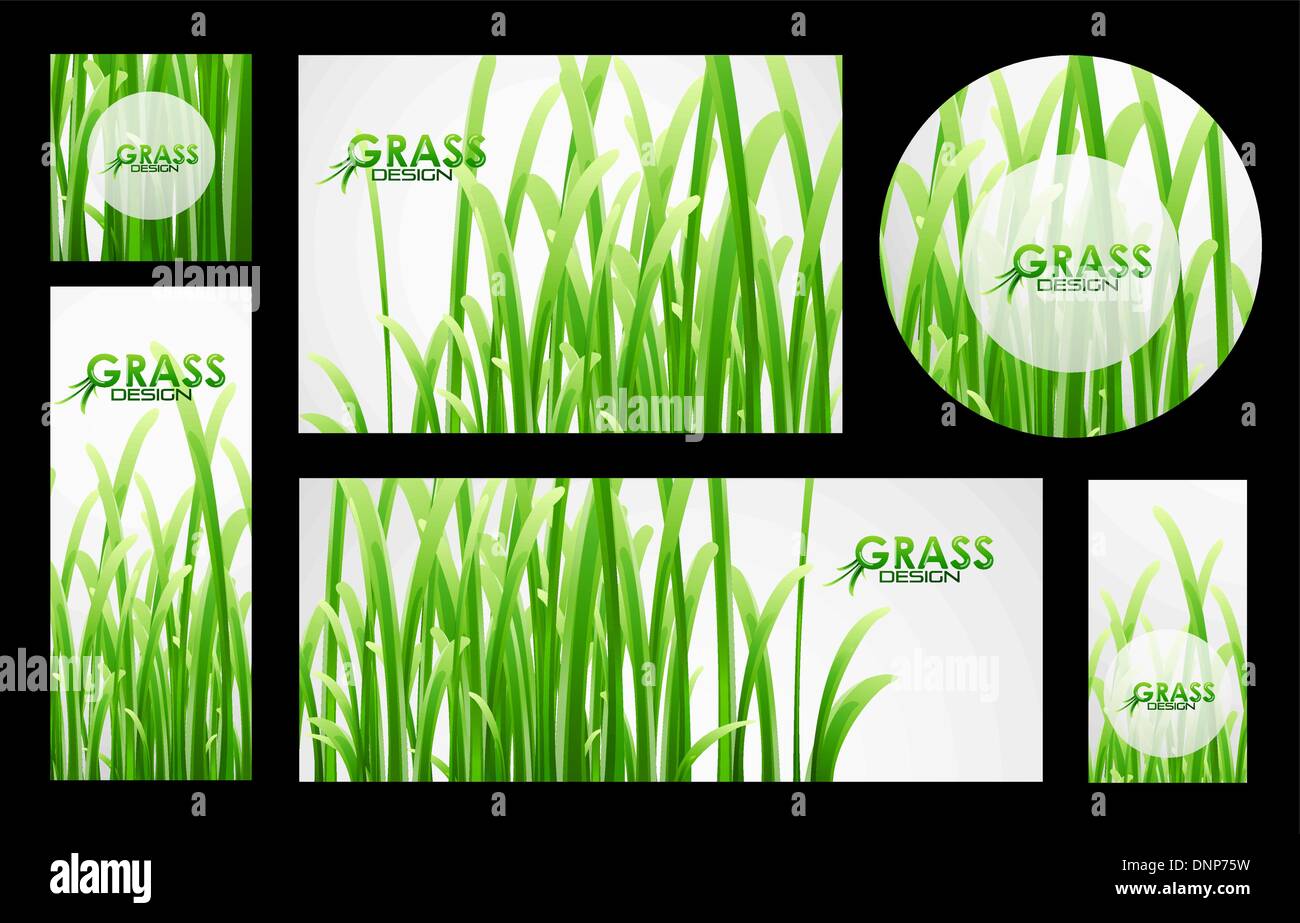 Collection of natural banners with grass Stock Vector Image & Art - Alamy