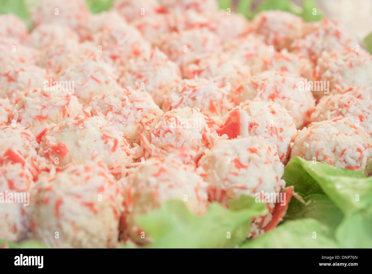 snack "crab sticks" seafood closeup "selective focus" "shallow depth of ...