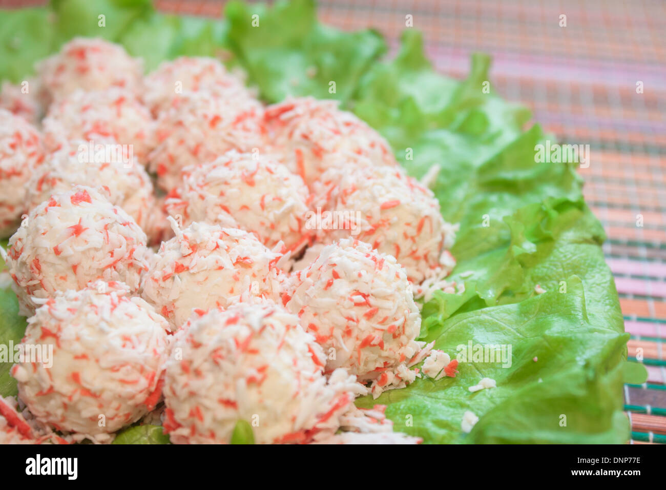 snack "crab sticks" seafood closeup Stock Photo - Alamy