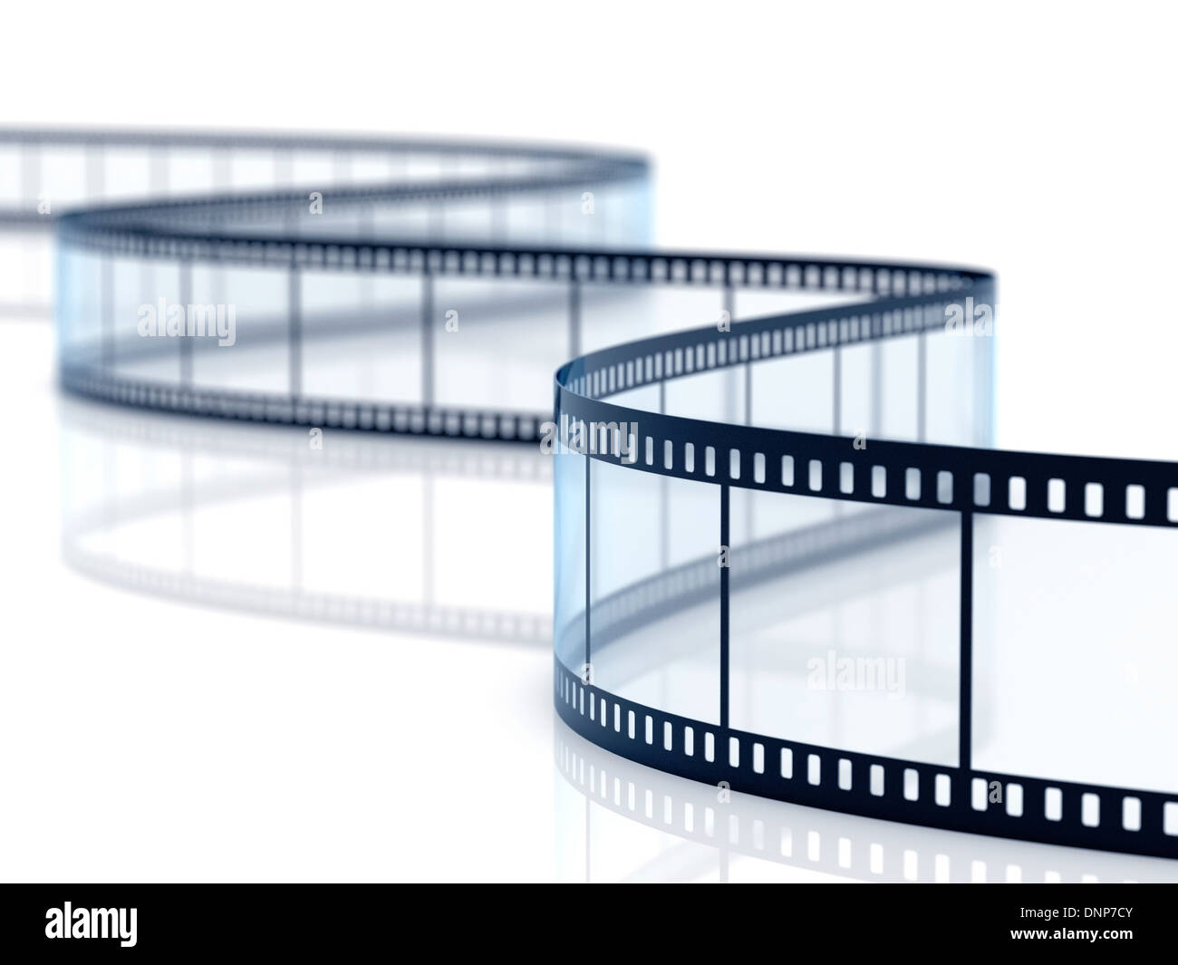 3d render of film strip on white background Stock Photo - Alamy