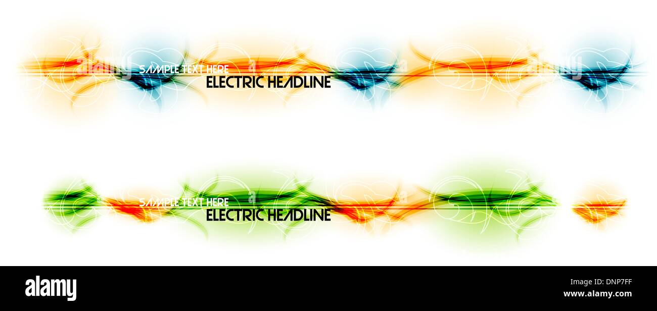 Vector colorful abstract electric headers Stock Vector Image & Art - Alamy