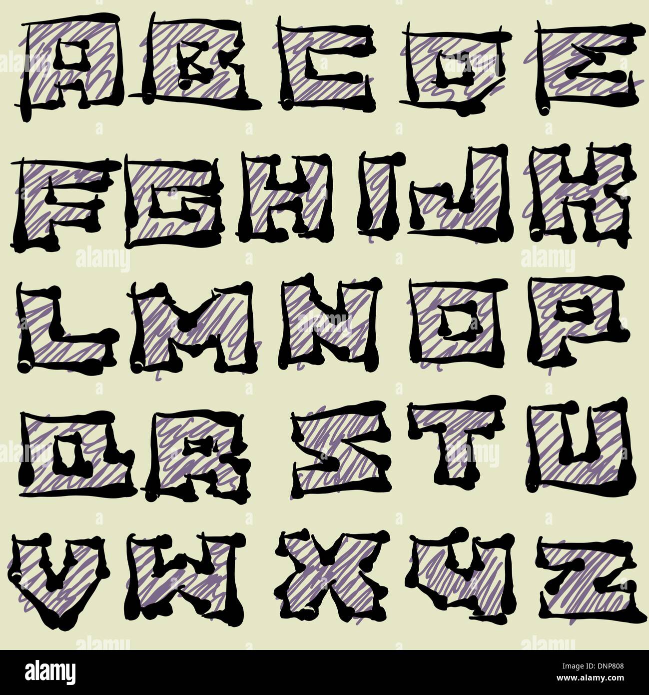 art sketching set of vector font symbols Stock Vector Image & Art - Alamy