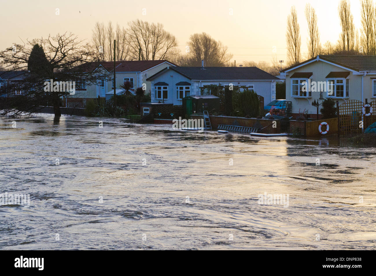 Iford, Christchurch, Dorset, UK. 3rd January 2014. Residents evacuated ...