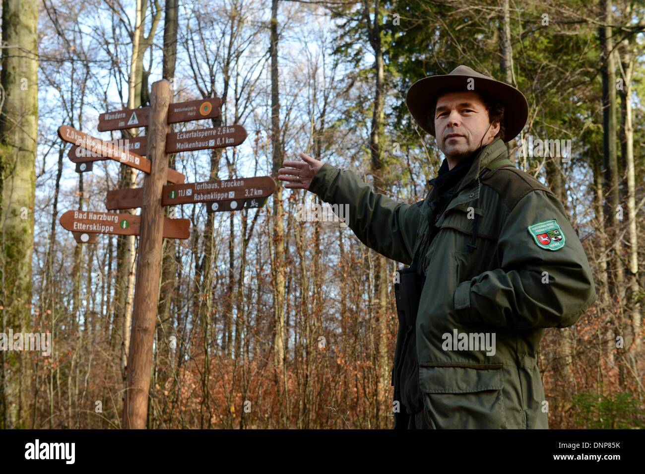 National park ranger Wolfgang Friedersdorf at his work in the national ...