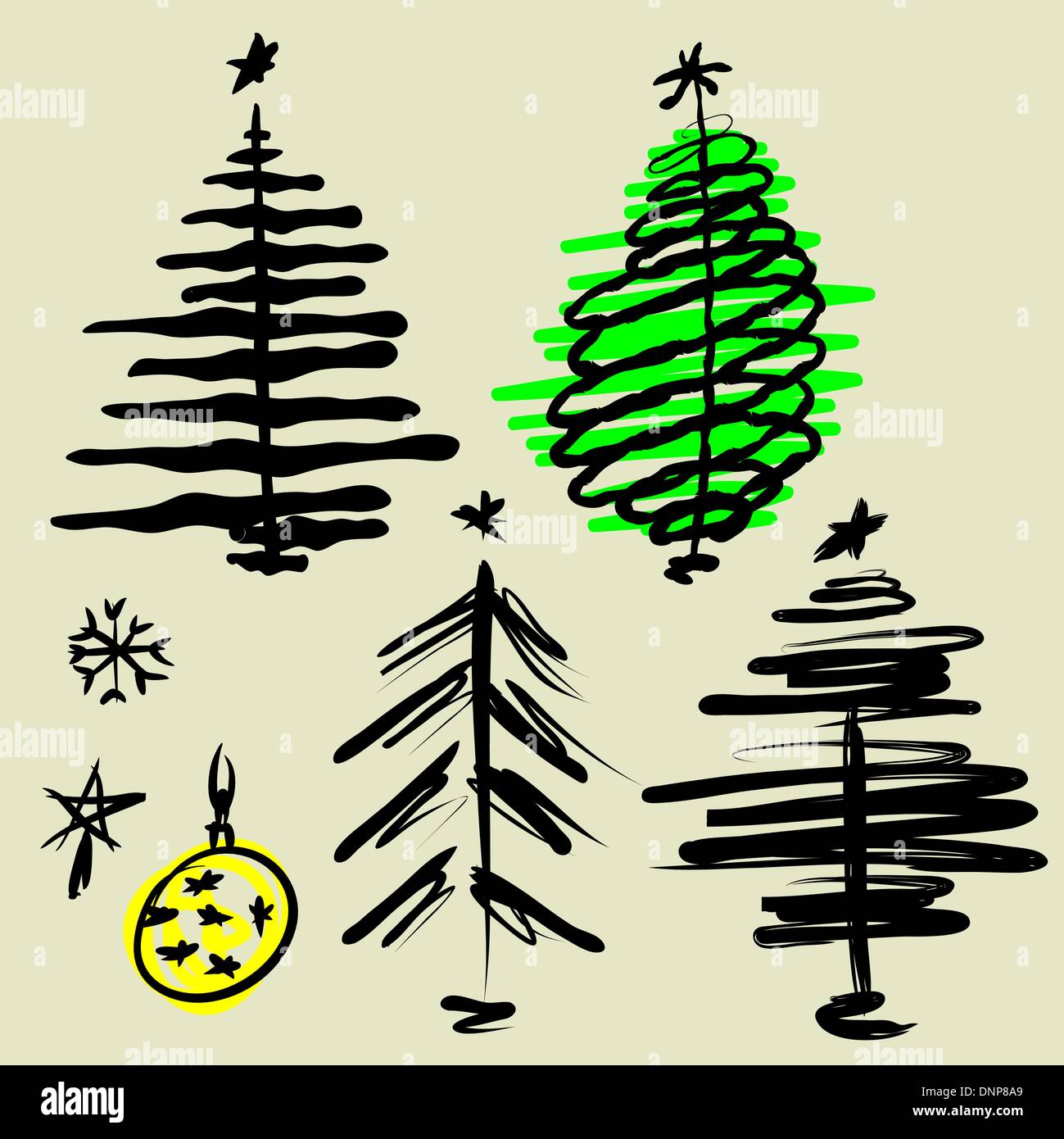 Graffiti christmas tree Stock Vector Images - Alamy