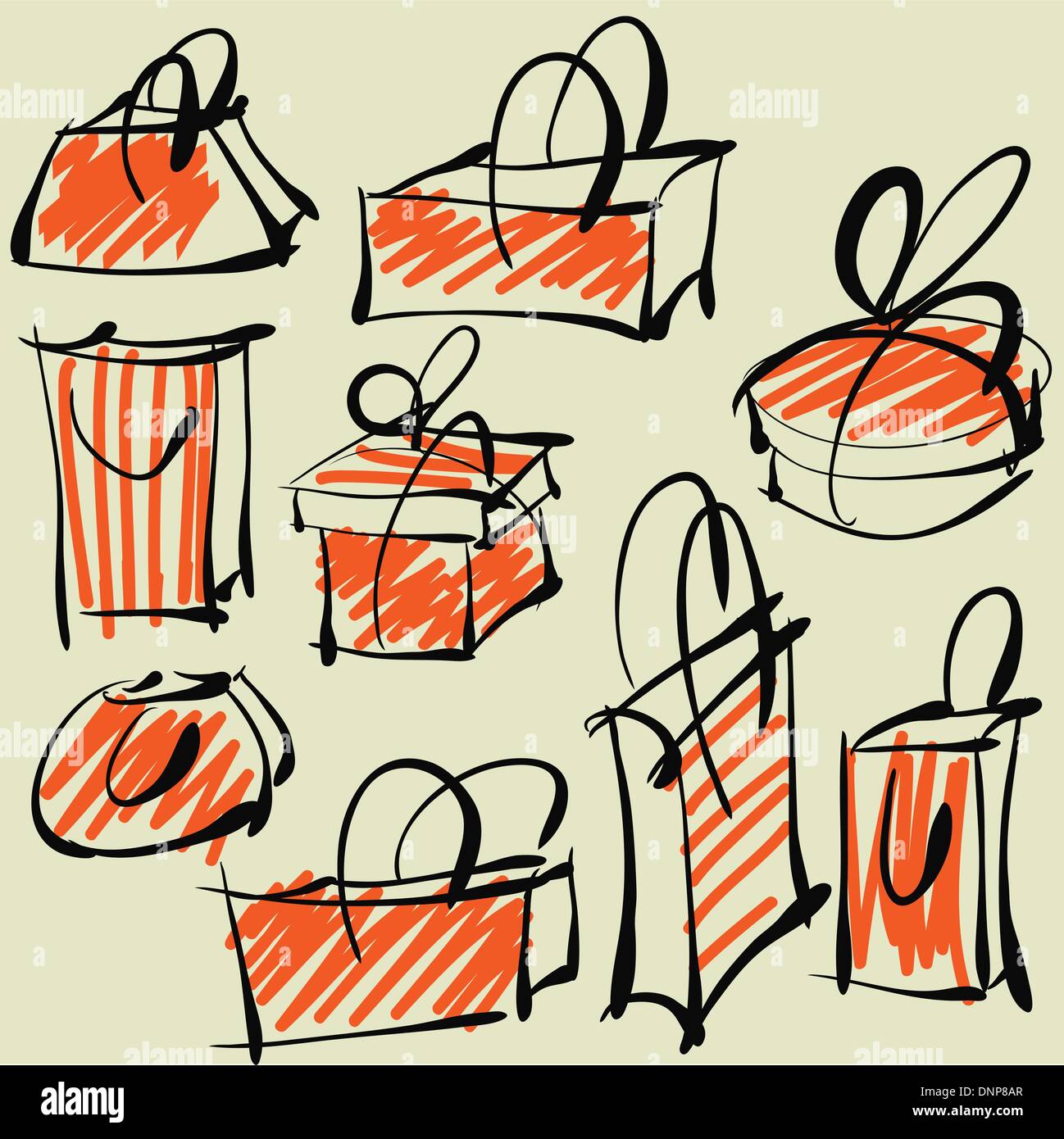 line drawings of bags Stock Vector Image & Art - Alamy