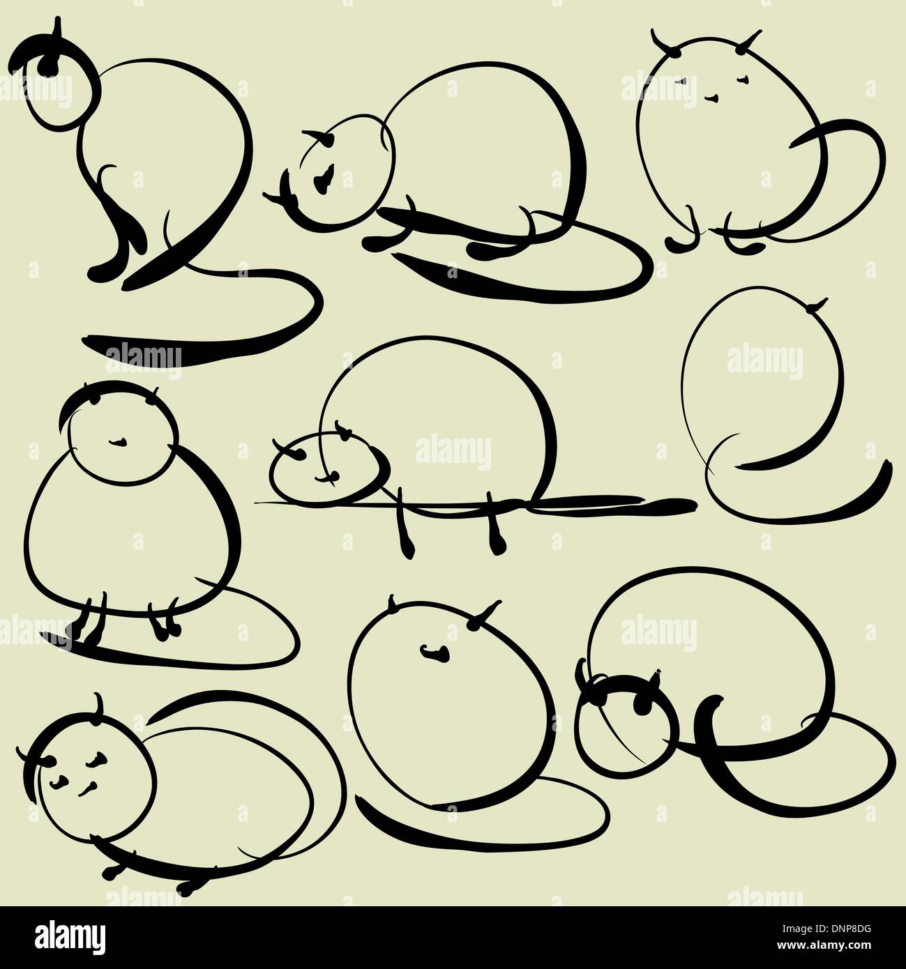 Hand drawn ink drawings Stock Vector Images - Alamy