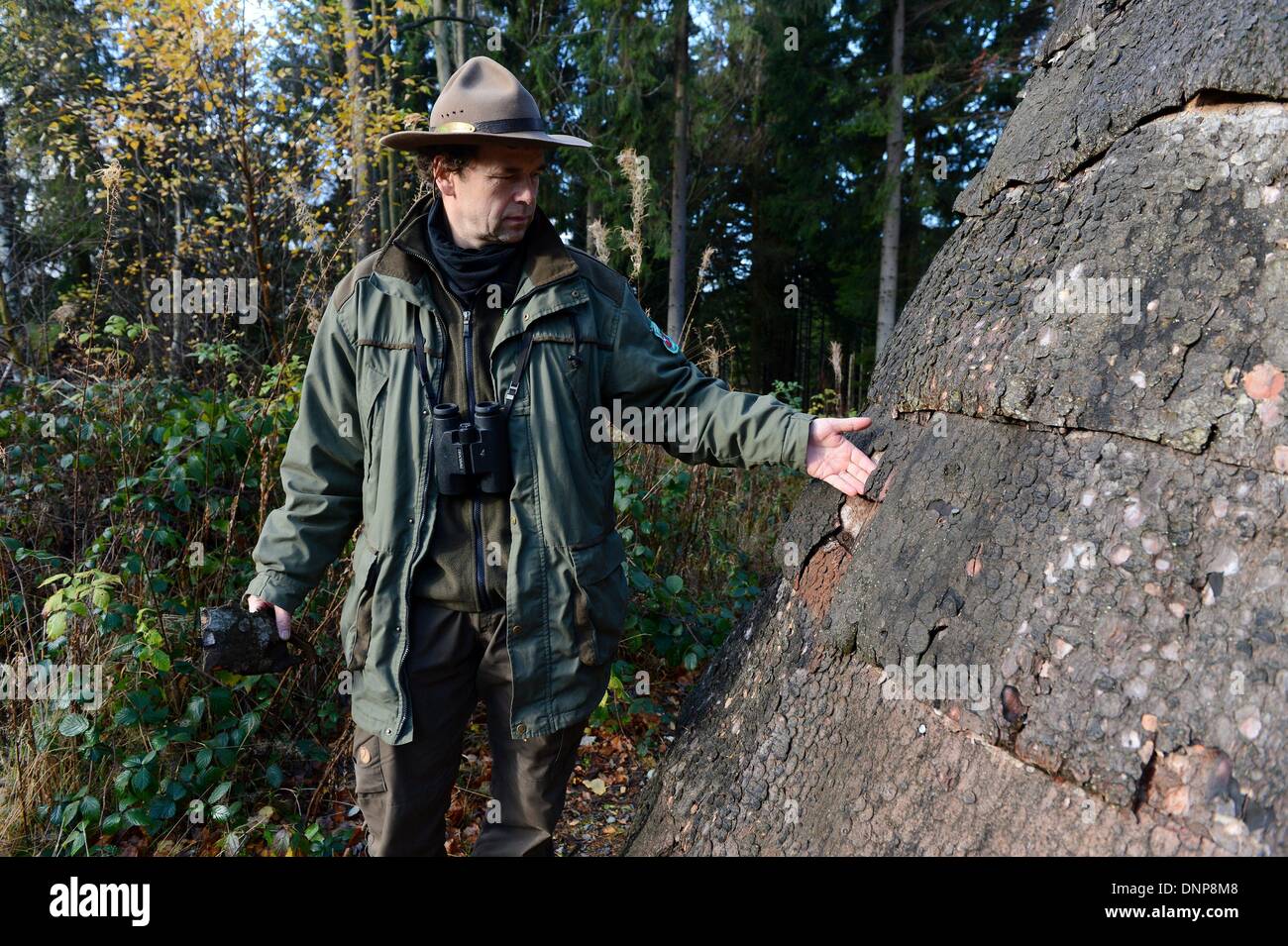National park ranger Wolfgang Friedersdorf at his work in the national ...