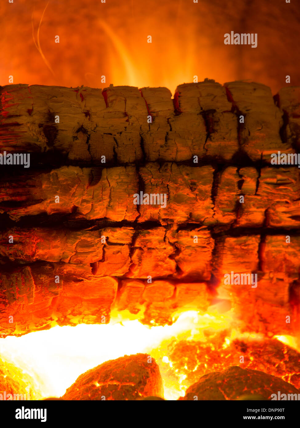 multi fuel stove log fire Stock Photo - Alamy