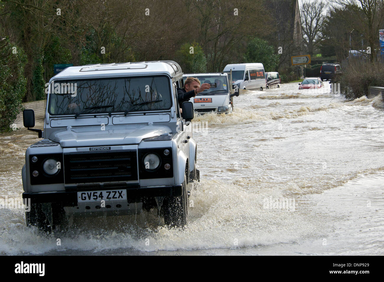Formula 1 Motor Racing Driver Max Chilton filming the flooding at ...