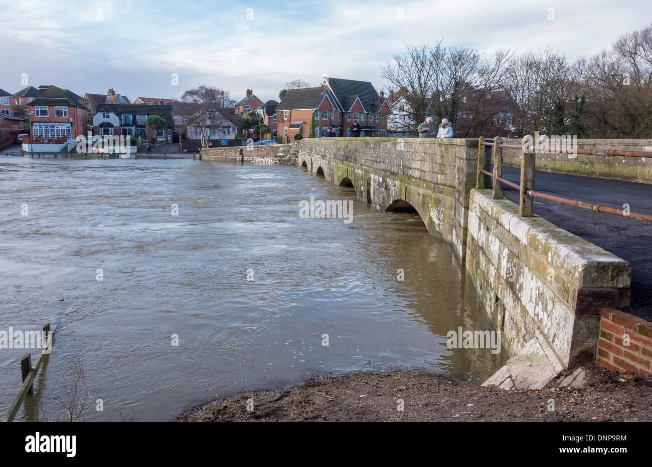 Flooding of the River Stour at Iford Bridge, Christchurch, Dorset ...