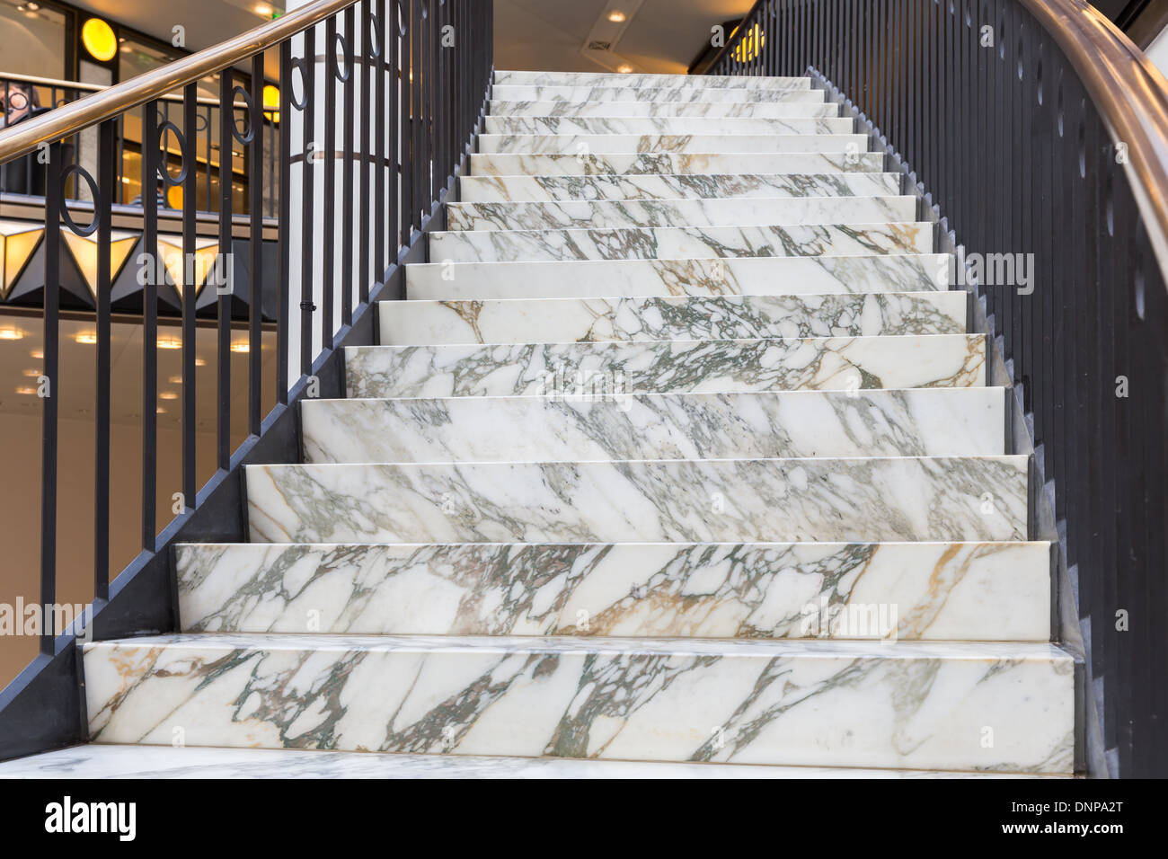 Art deco marble stairs Stock Photo - Alamy