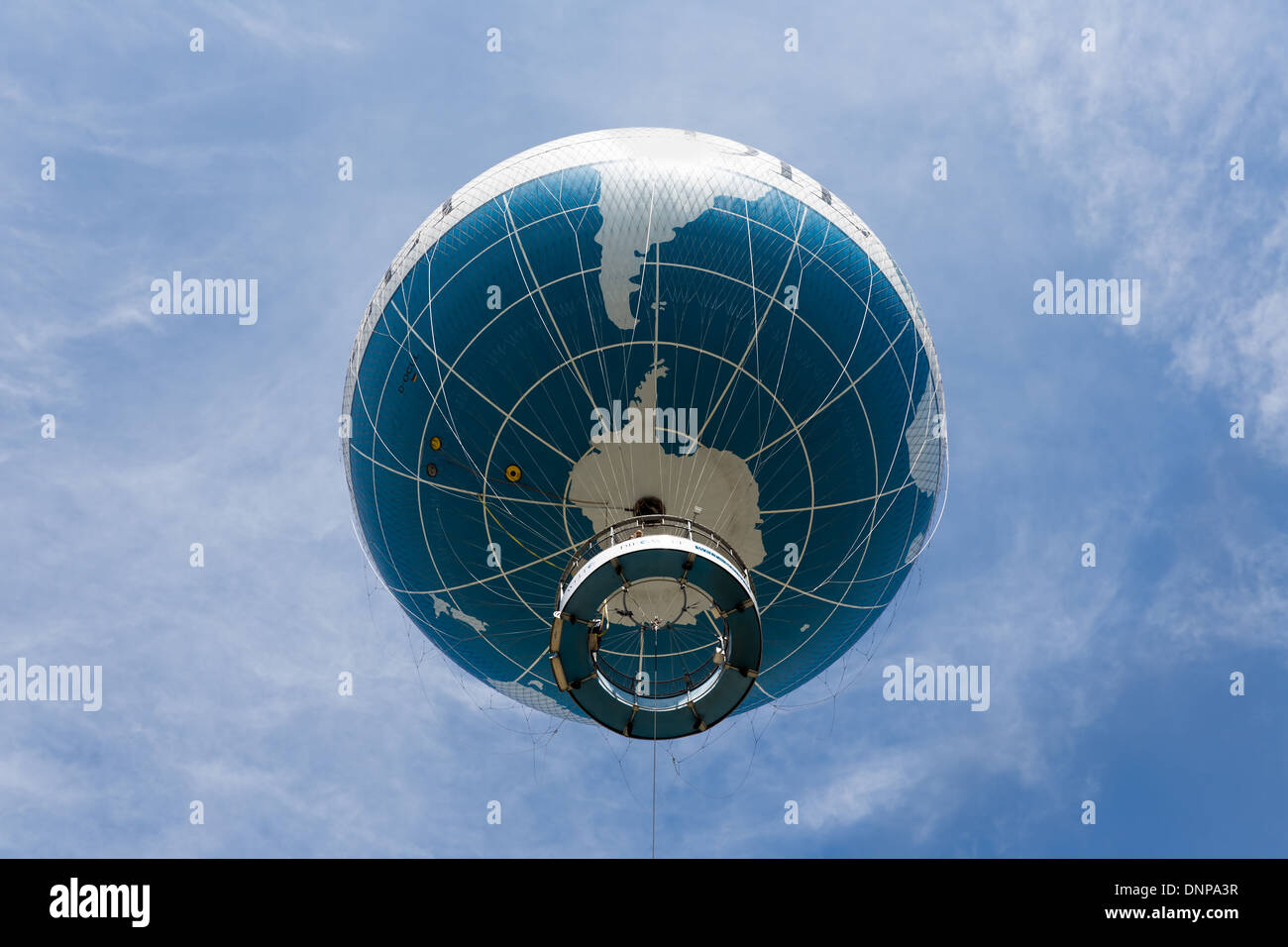 BERLIN, GERMANY - JULY 24: The Welt Balloon is a hot air balloon that ...