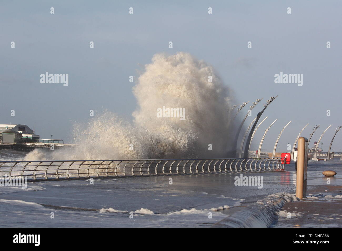 Blackpool, Lancashire, UK. 3rd January 2014. The Environment Agency ...