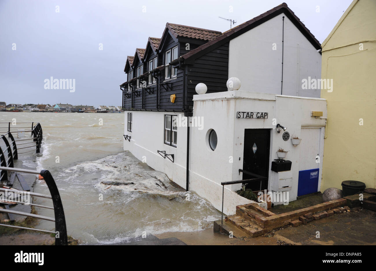 Chris Howitt looks out from her house at Shoreham by Sea West Sussex ...