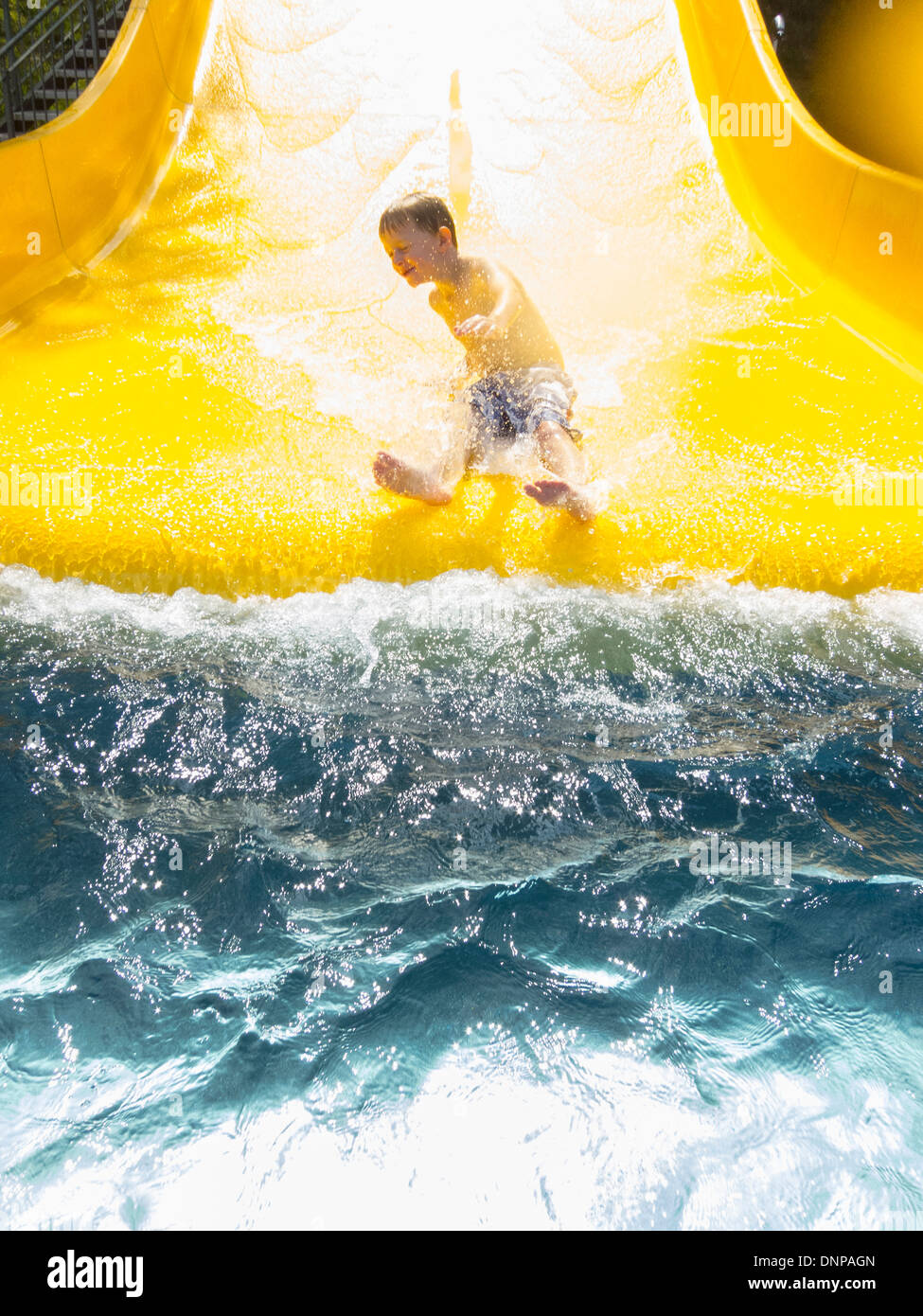 Water Slide Boy High Resolution Stock Photography and Images - Alamy