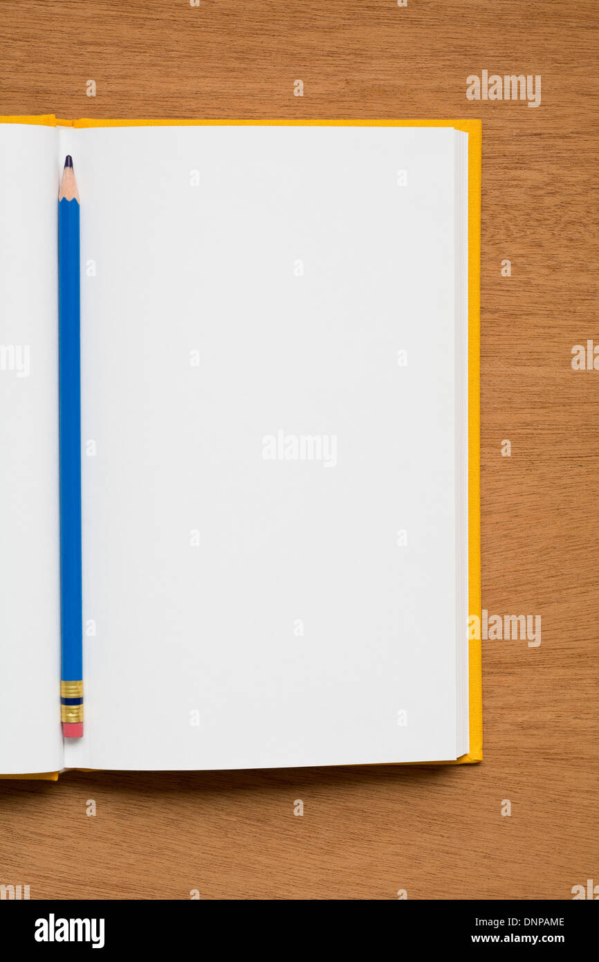 Open and empty journal Stock Photo - Alamy