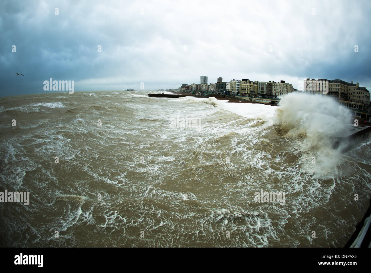 Brighton Spring Tide Surge 3rd January 2014 Stock Photo - Alamy