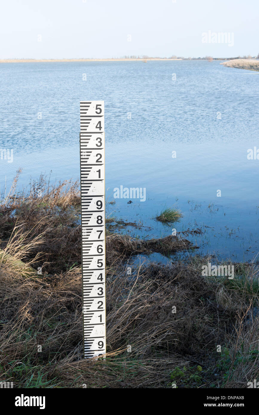 River level marker gauge measurement High Resolution Stock Photography ...