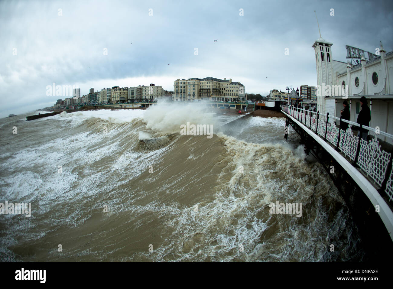 Brighton Spring Tide Surge 3rd January 2014 Stock Photo - Alamy
