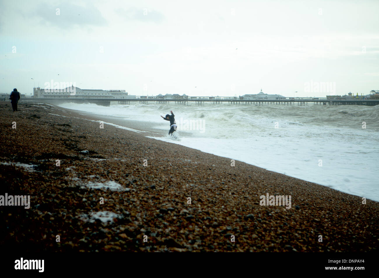 Brighton Spring Tide Surge 3rd January 2014 Stock Photo - Alamy
