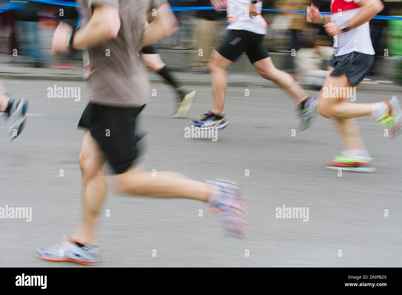 USA, New York State, New York City, Marathon runners in action Stock ...