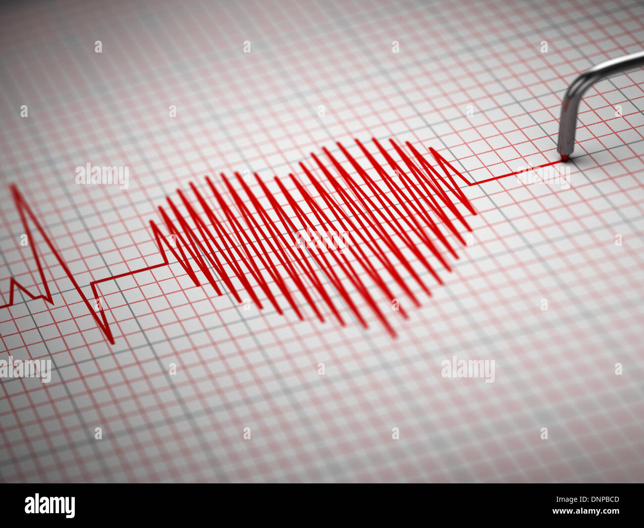 ECG. Electrocardiogram and heart beat shape. 3d Stock Photo - Alamy