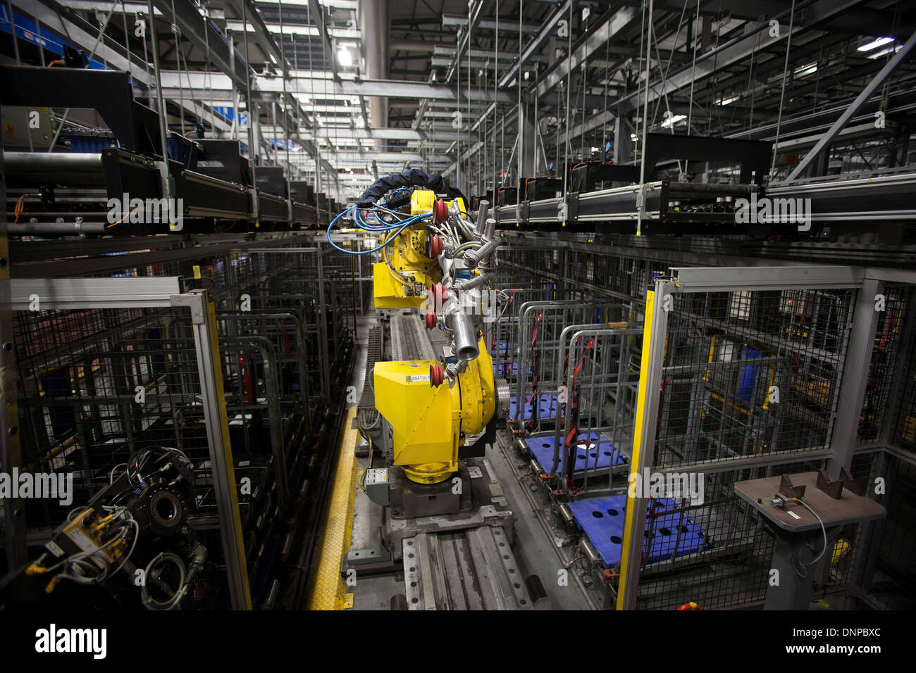 Interior view of the Royal Mail's Worldwide Distribution Centre near ...