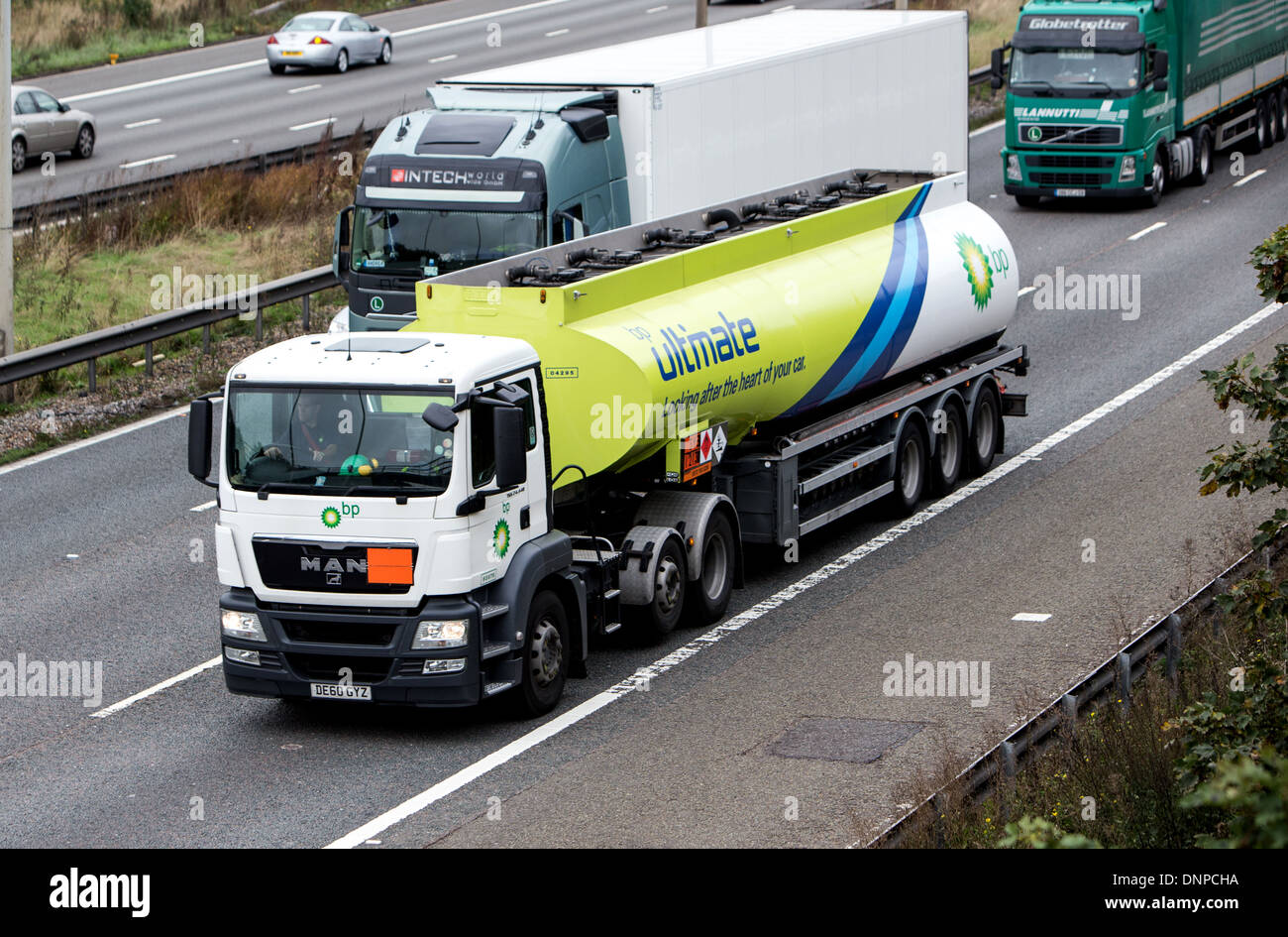BP Lorry delivering cargo on the motorway Stock Photo - Alamy