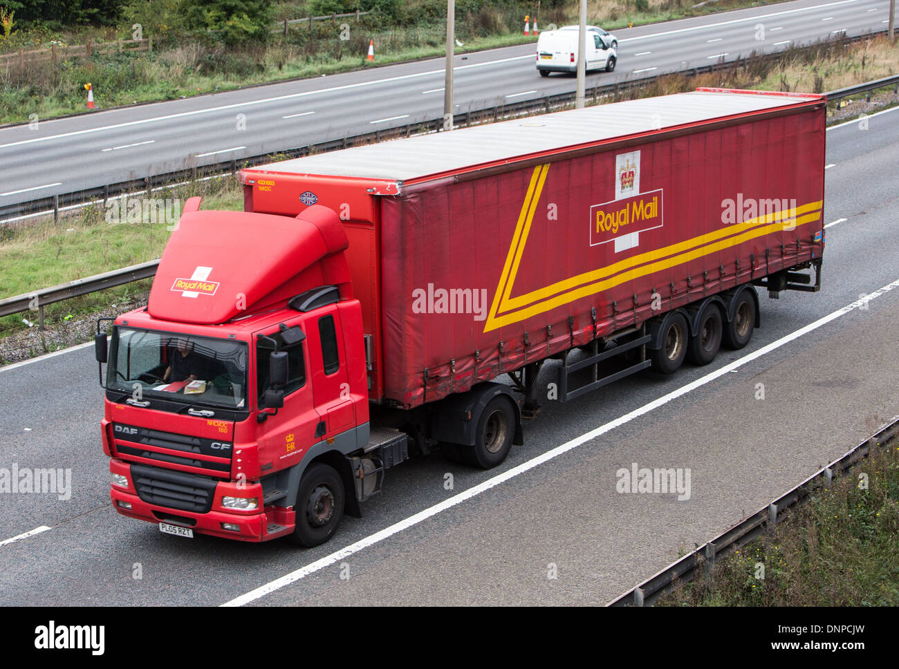 Royal Mail Lorry on the motorway Stock Photo - Alamy