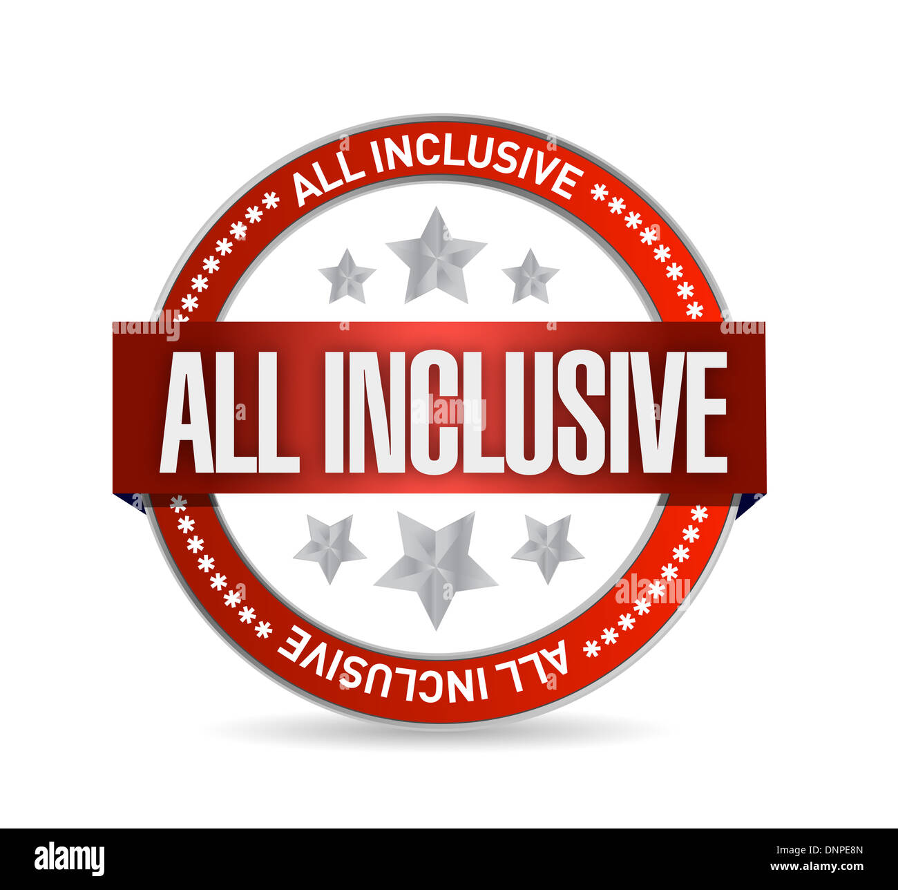 all inclusive seal illustration design over a white background Stock ...