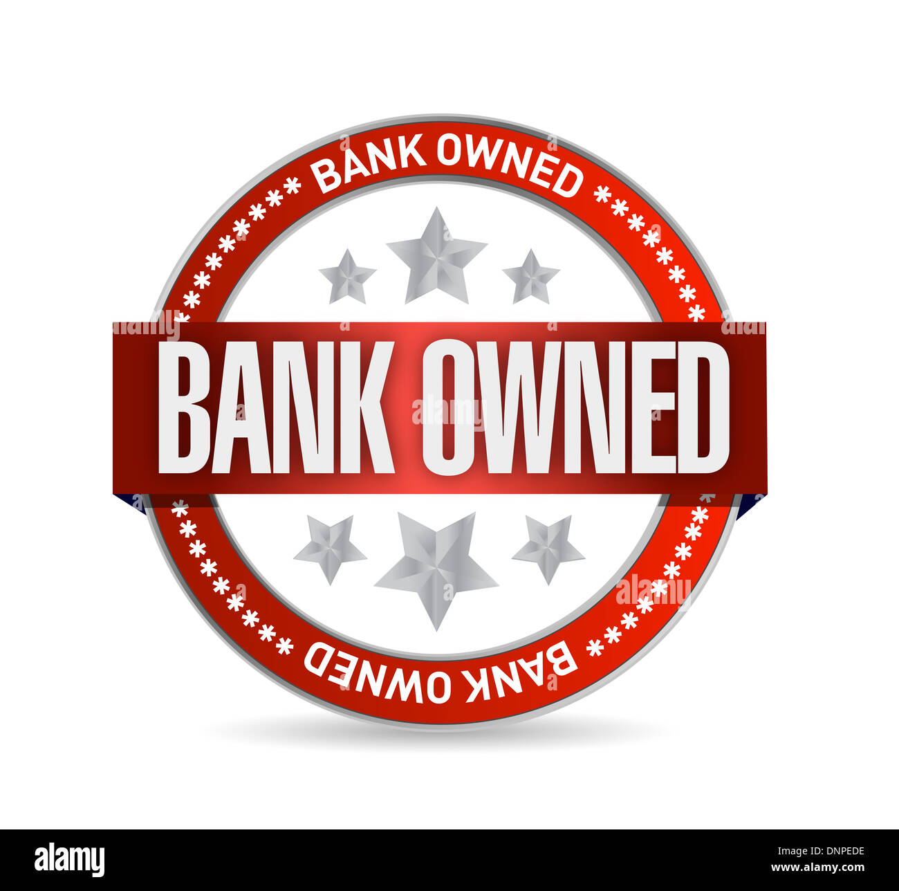 bank owned seal stamp illustration design over a white background Stock ...
