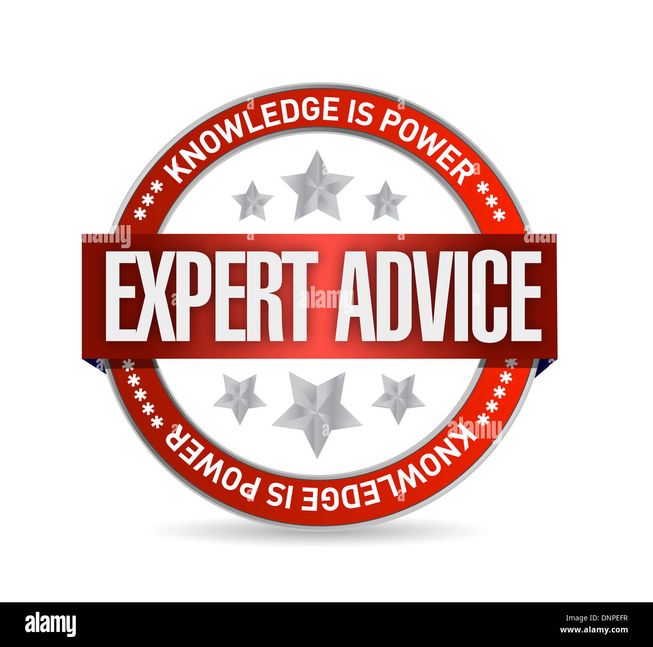 expert advice seal illustration design over a white background Stock ...