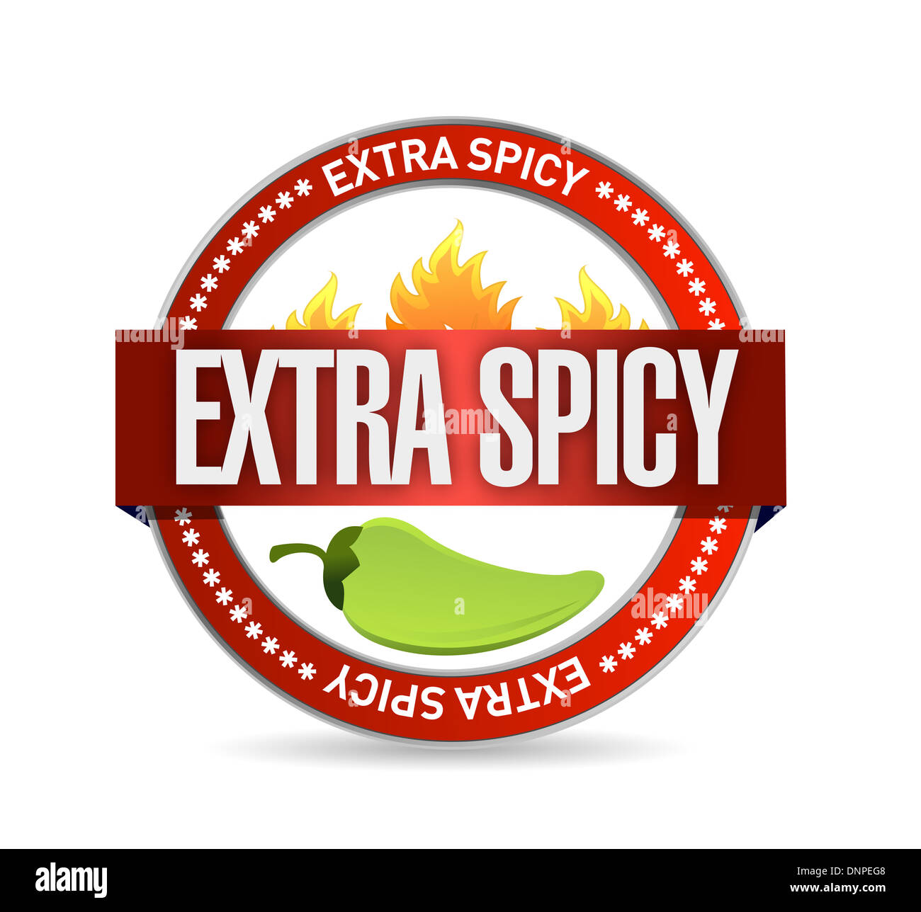 extra spicy seal illustration design over a white background Stock ...