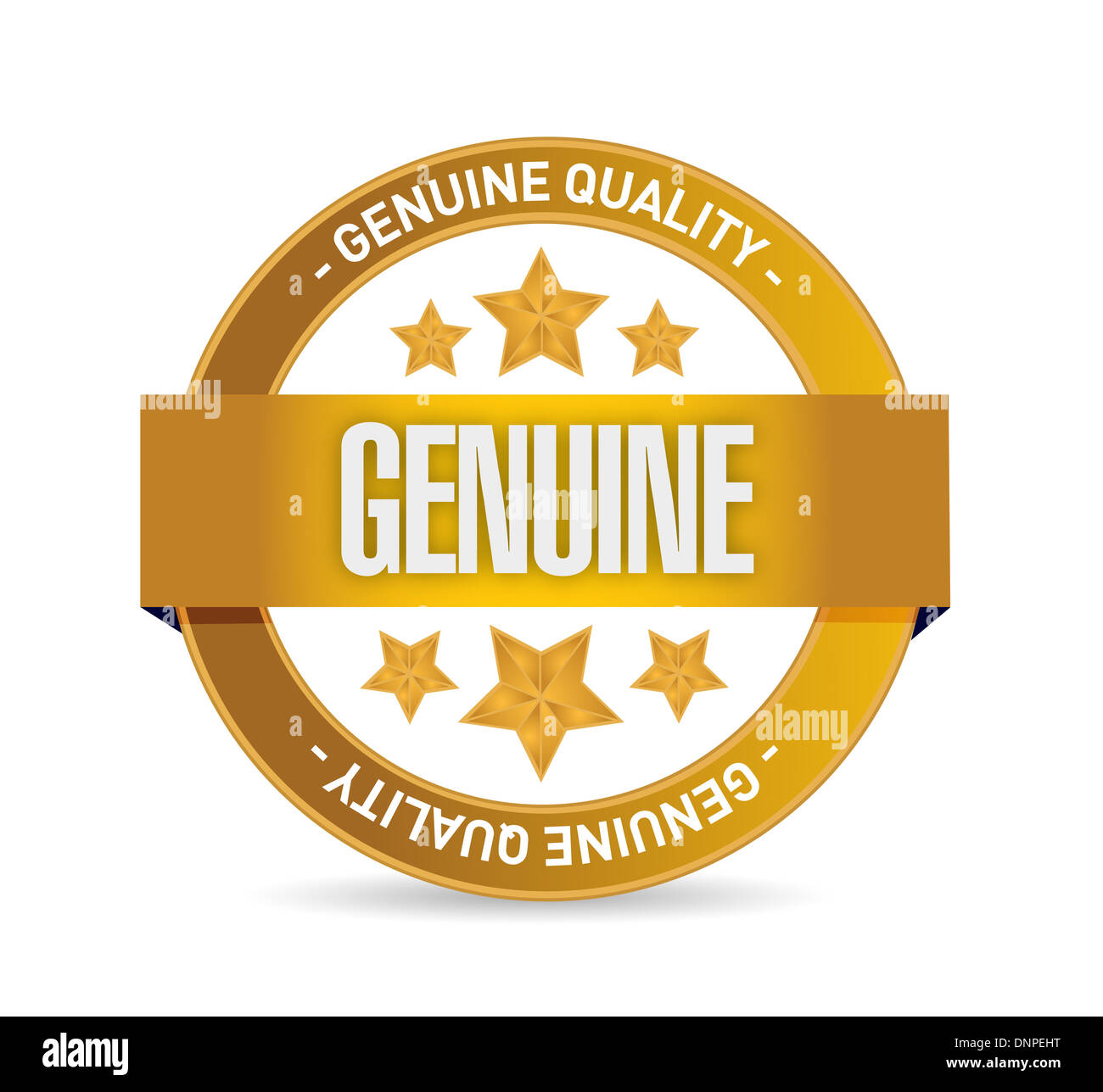 genuine seal stamp illustration design over a white background Stock ...