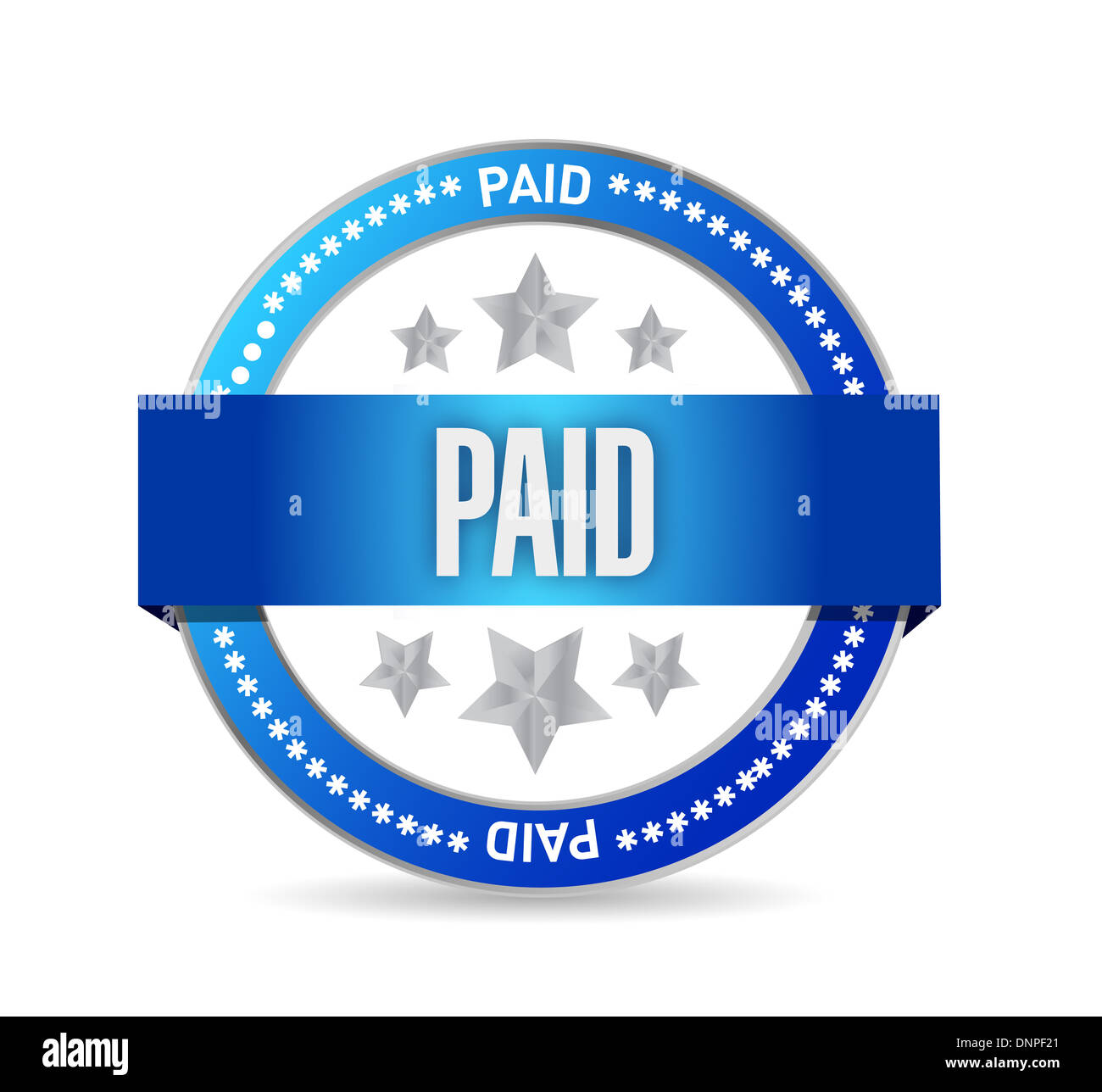 paid seal stamp illustration design over a white background Stock Photo ...