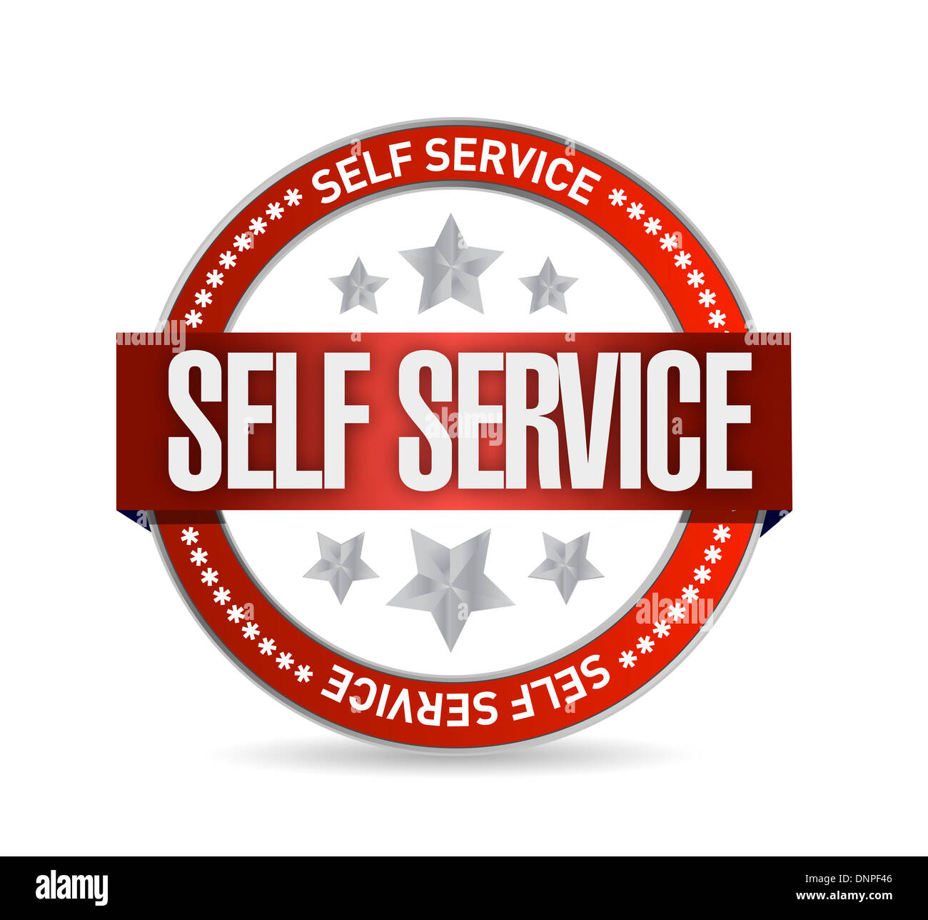 self service seal stamp illustration design over a white background ...