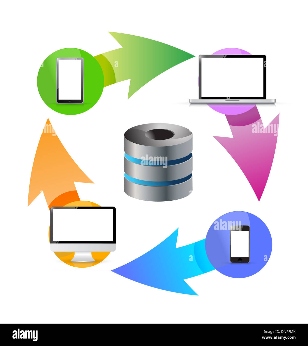 server electronic connectivity illustration design over a white ...